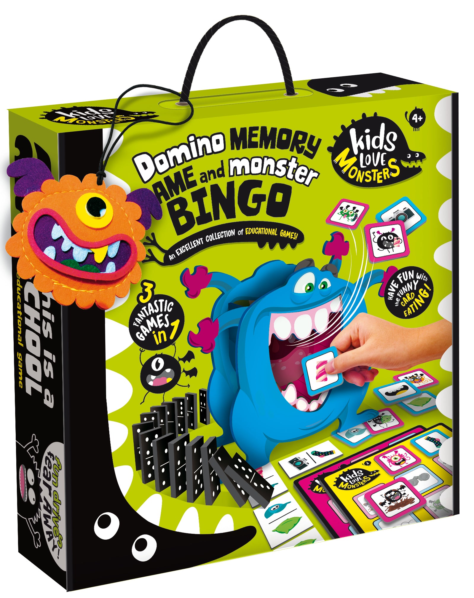 Kids Love Monsters Domino Memory Game And Monster Bingo – Bells & Ribbons